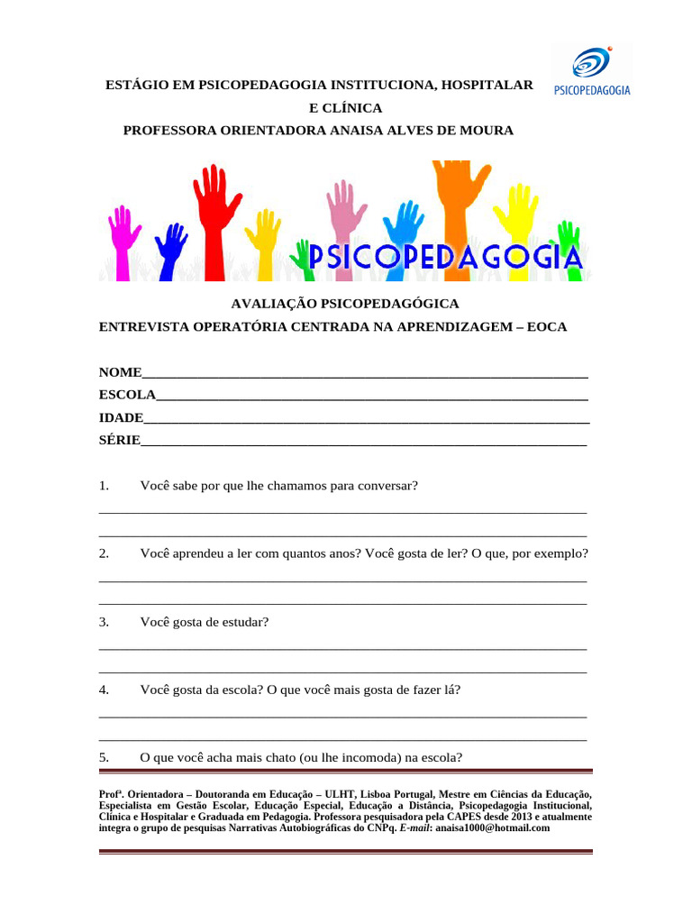 02 (Material de Apoio) - EOCA | PDF | Pedagogia