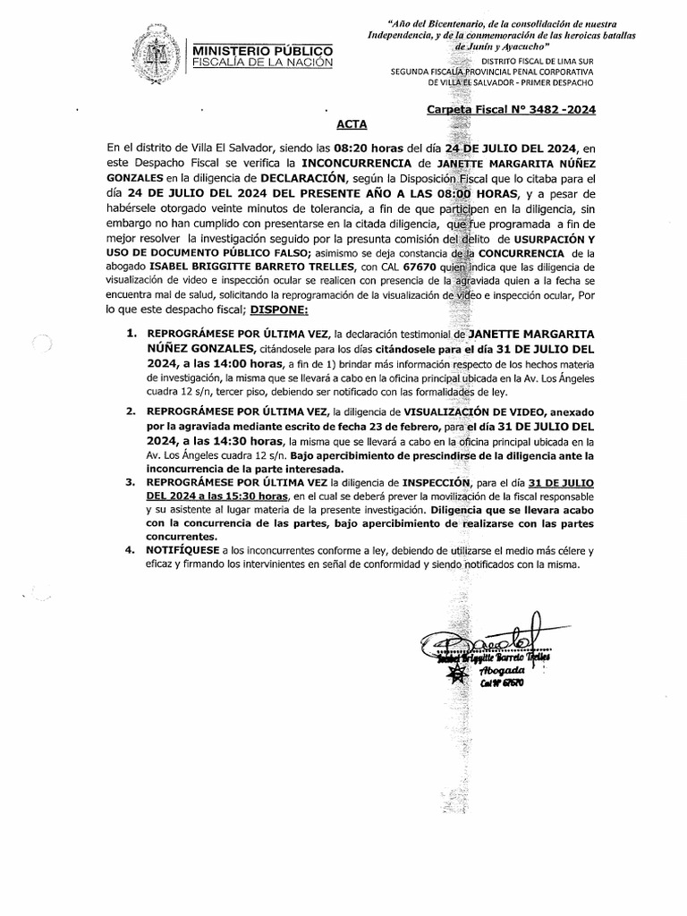 3482-2024 - Reprogramacion - Janette Nuñez | PDF