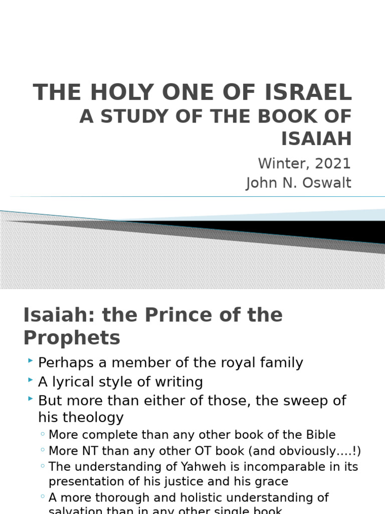 DR +John+Oswalt+Isaiah+Servanthood | PDF | Book Of Isaiah | Babylonian ...