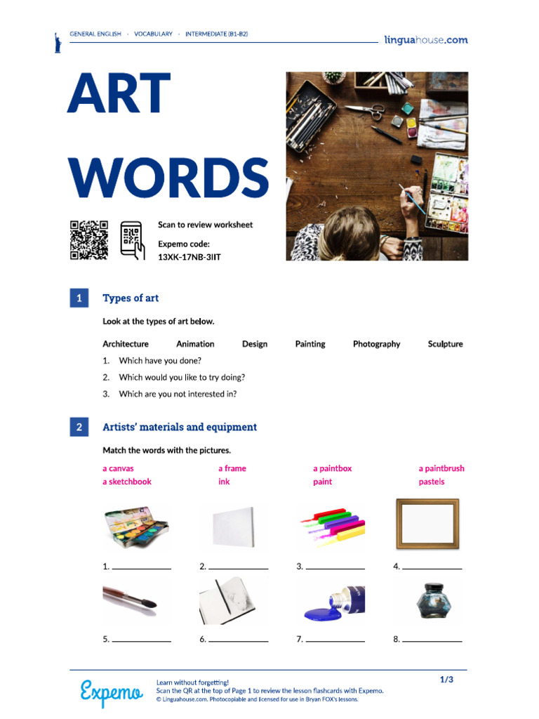 Art Words Handout | PDF
