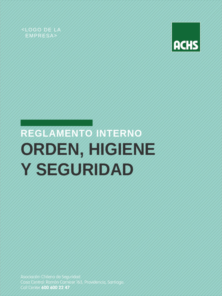Reglamento de Orden Higiene y Seguridad Abril 2023 | PDF | Derecho laboral | Regulación