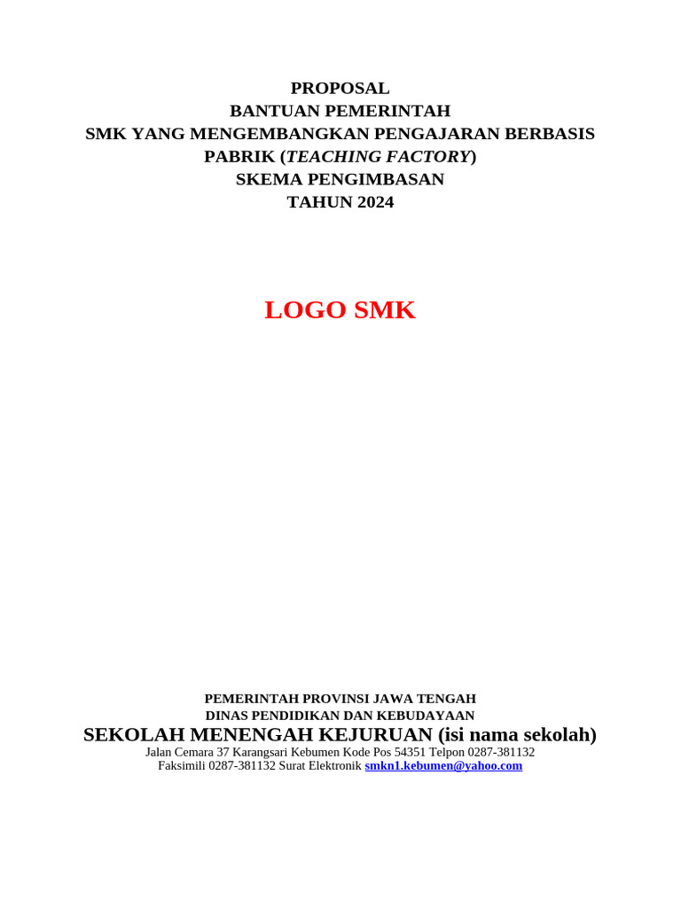 Contoh Terupdate - Proposal Edit Tefa Pengimbasan | PDF