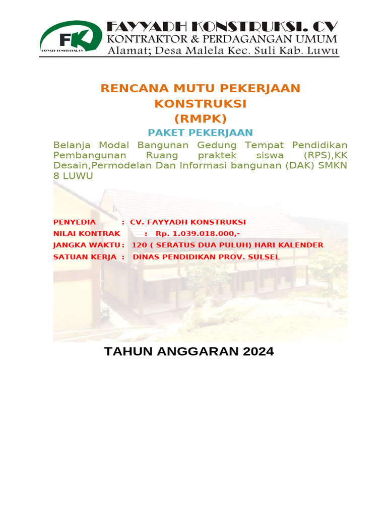 0.sampul Dokumen RMPK | PDF