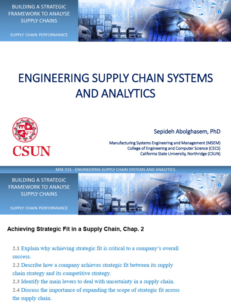 02.2 Supply Chain Performance | PDF | Supply Chain | Strategic Management