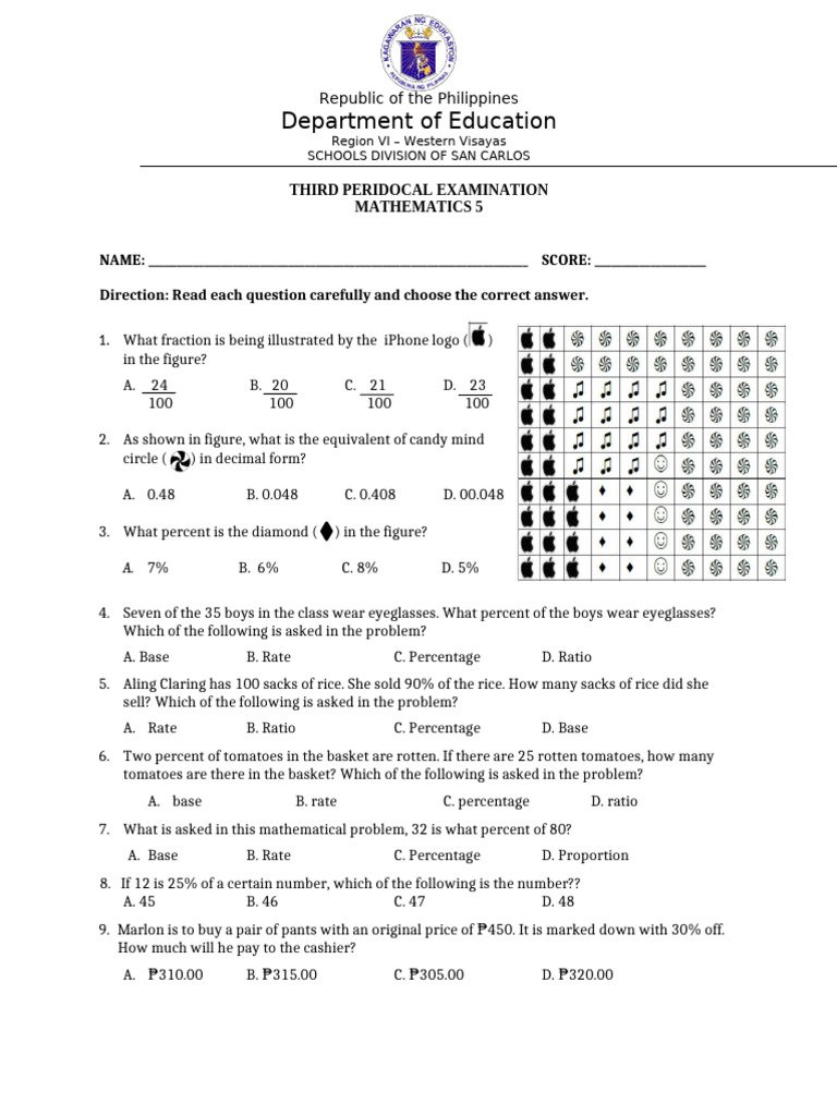 Evaluated 3RD PT Mathematics-5 Q3 | PDF | Triangle | Shape