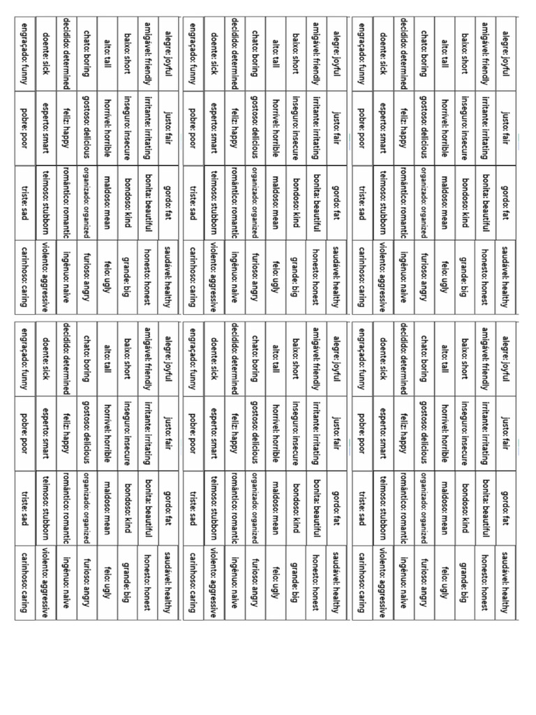 7 English Tabelas | PDF