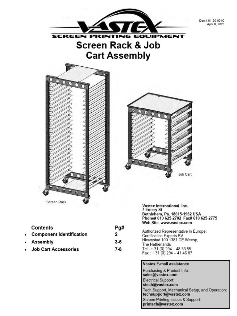 01-20-001 Screen Rack Installation | PDF | Nut (Hardware)