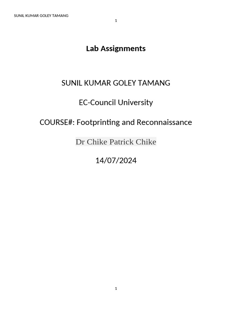 Eccu 501 Module 2 Assignment Lab - 2 | PDF | Phishing | Malware