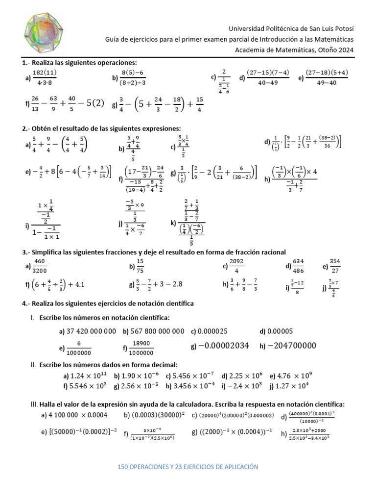 Presentación Mate Intro Otoño 2024 | PDF | Matemáticas | Números