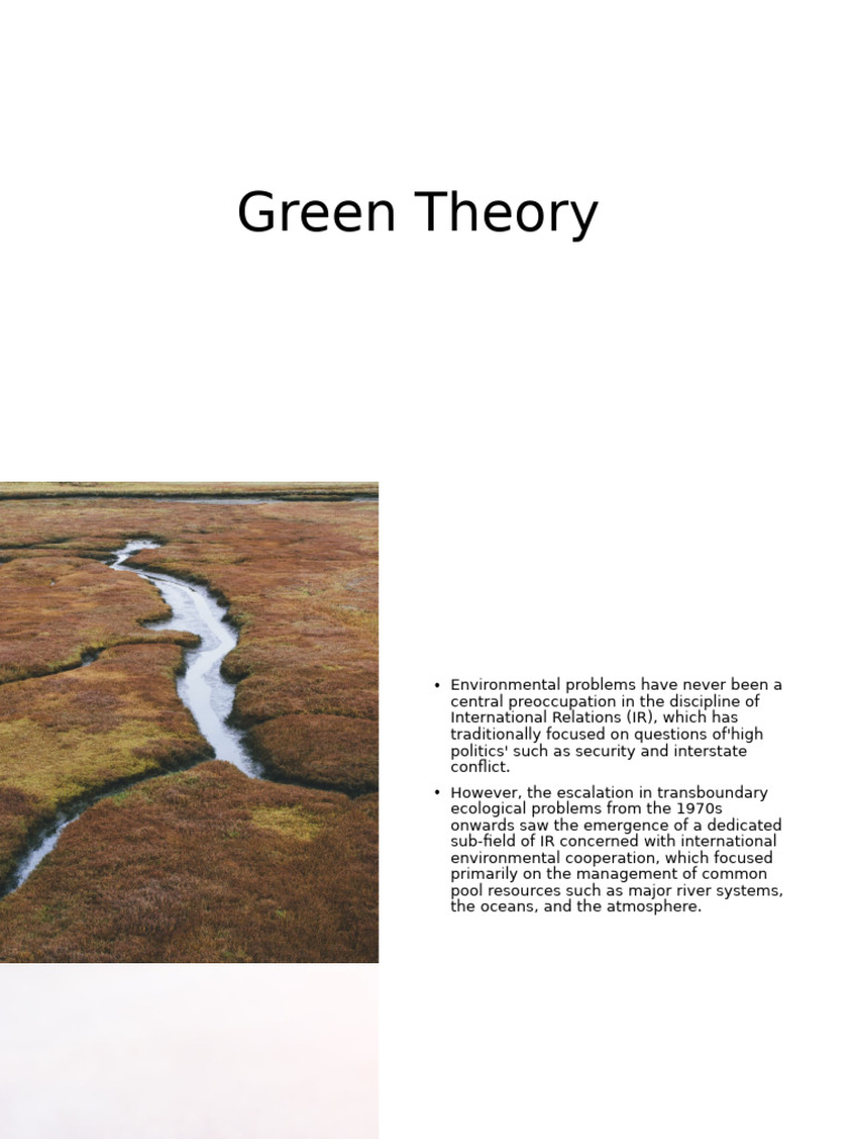 Green Theory | PDF | Green Politics | Environmentalism