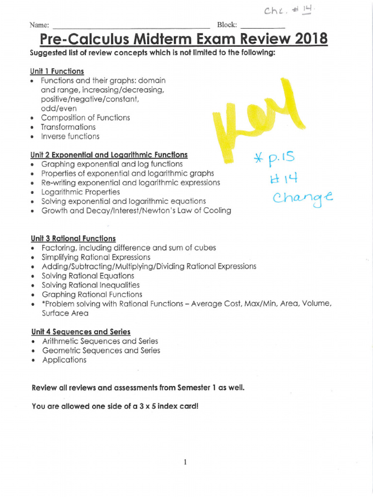 Midterm Review PC Key | PDF