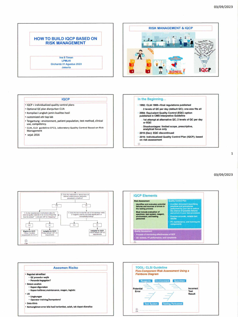 4.how To Build IQCP Based On Risk Management-DR - DR Ina S Timan, SPPK ...