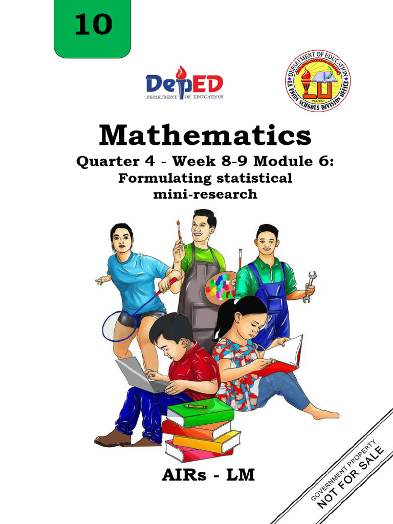 AIRs LM MATH 10 Quarter4 Week 8 9 Module 14 2 | PDF | Hypothesis ... AIRs LM MATH 10 Quarter4 Week 8 9 Module 14 2 | PDF | Hypothesis ...