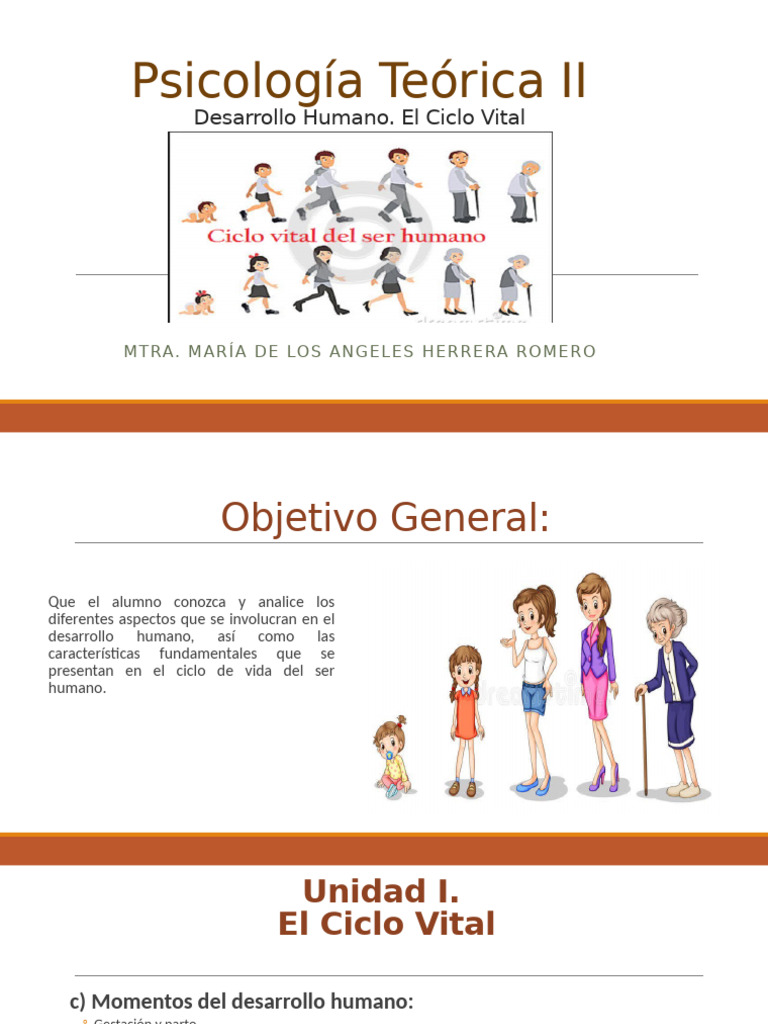 Psic Teo II El Ciclo Vital.c) Momentos | PDF | Adultos | El embarazo