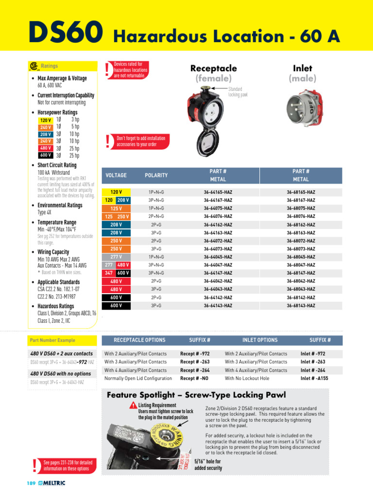 DS60 Haz | PDF | Electrical Connector | Equipment