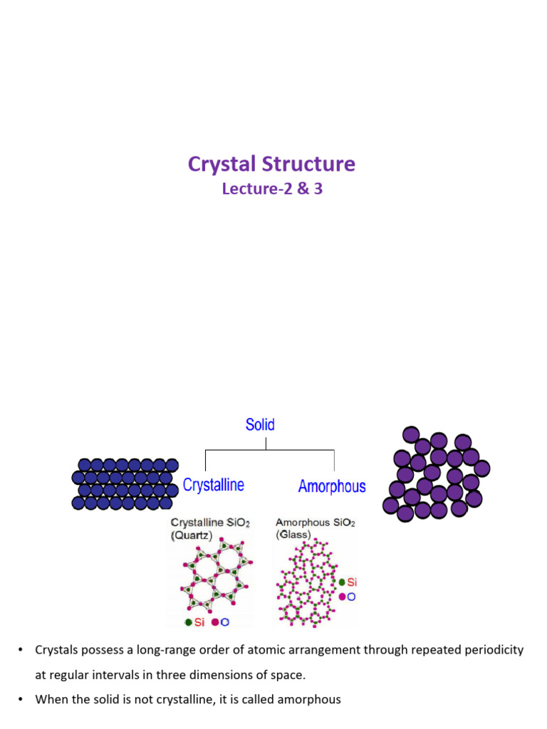 Crystal Structure Class-1 | PDF | Crystal Structure | Crystal