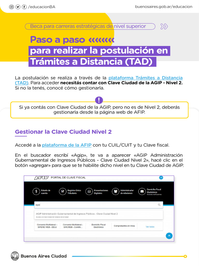 Beca Superior - Instructivo TAD | PDF | Internet | ciberespacio