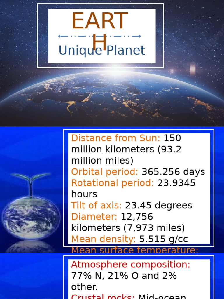 Earth's Unique Features for Life | PDF | Atmosphere | Earth