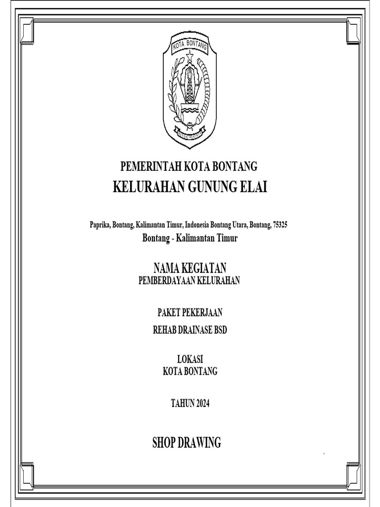 Shop Drawing Drainase BSD | PDF