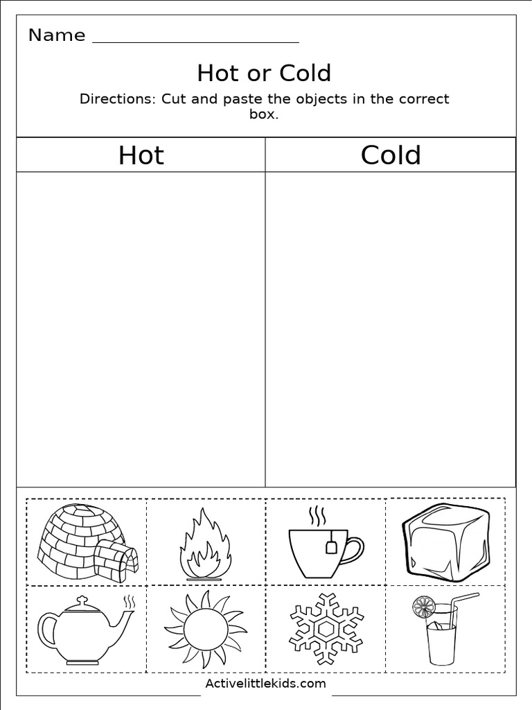Hot-and-cold-worksheets-for-preschool | PDF