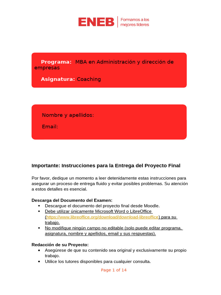 ENEB Coaching 2024 | PDF | Liderazgo | Marketing