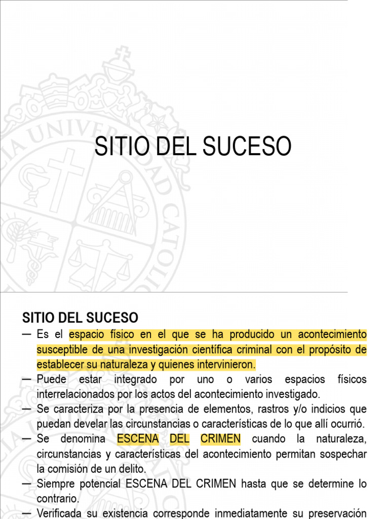 Clase 2 SITIO DEL SUCESO EDITADA | PDF