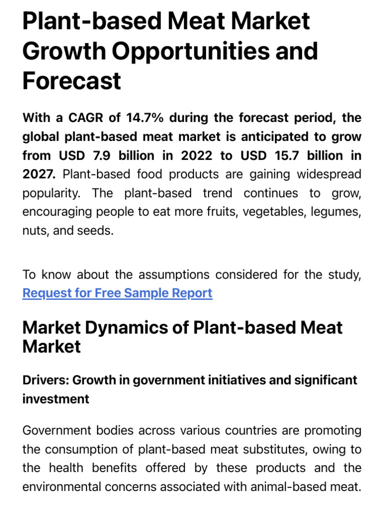 Plant-Based Meat Market: Trends | PDF | Meat | Foods