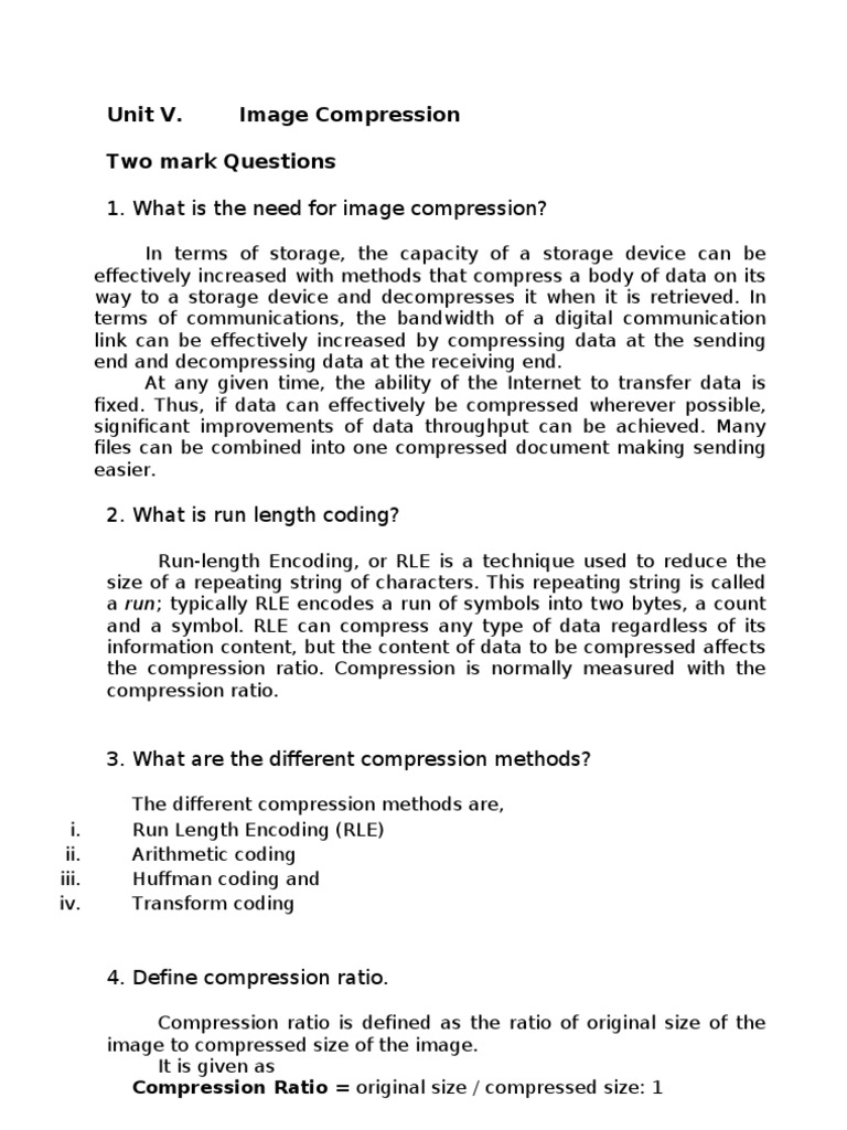 Digital Image Processing (Image Compression) | Download Free PDF | Data ...