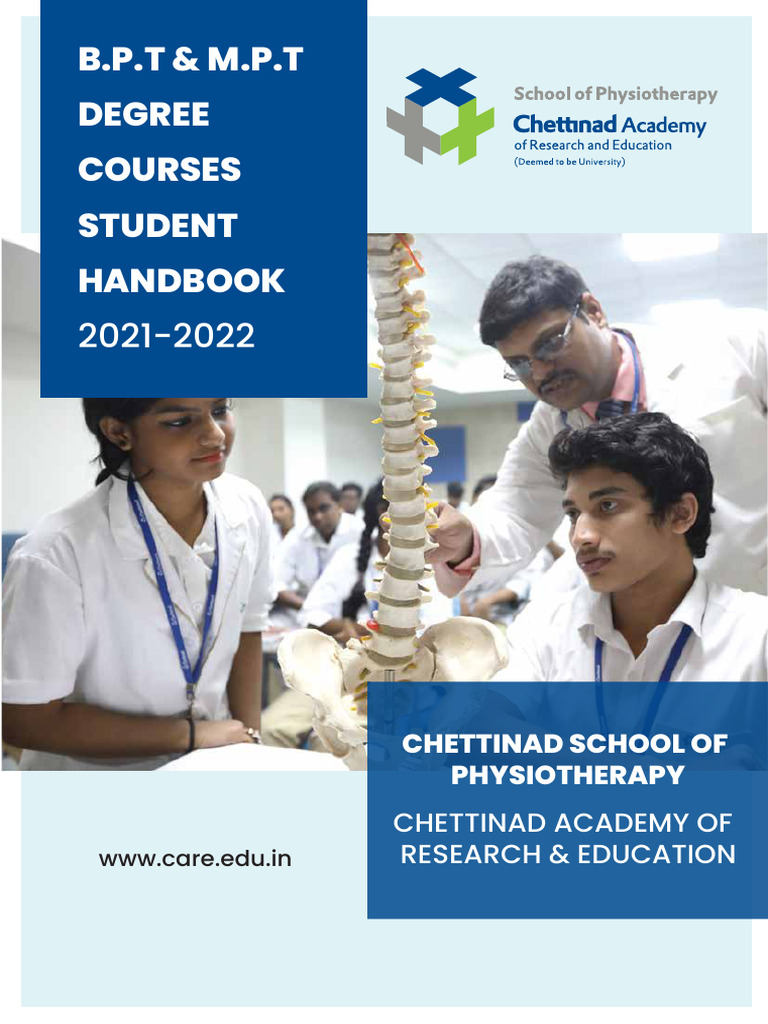 Chettinad Physiotherapy Student Handbook 2021-22 | PDF | Physical ...