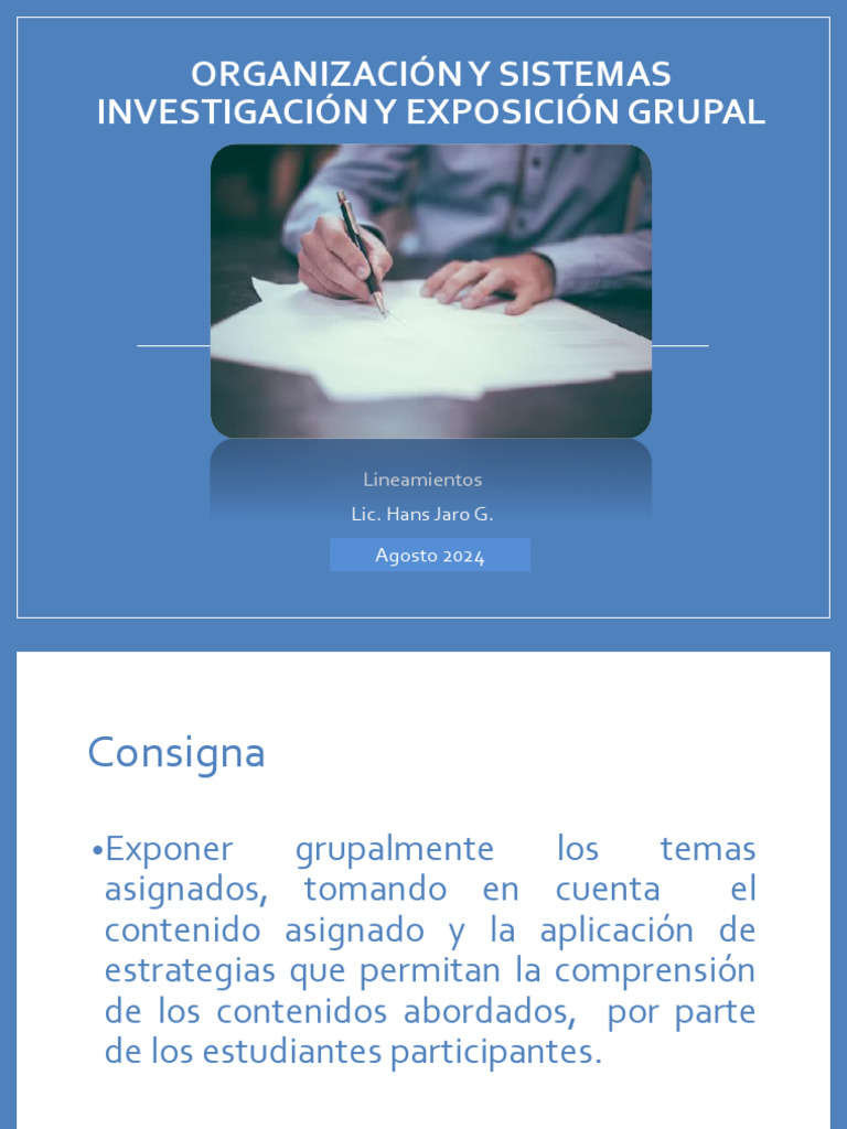 Lineamientos de INVESTIGACIÓN Y EXPOSICIÓN GRUPAL | PDF | Bibliografía | Diseño