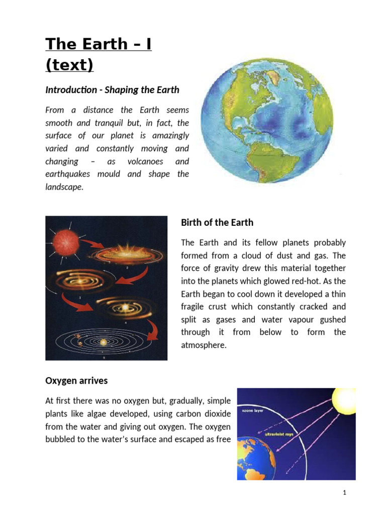 Earth's Formation and Composition Explained | PDF | Earth | Oxygen