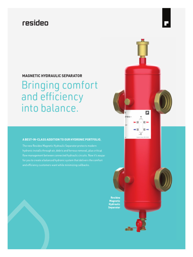 Resideo - Mag Hydraulic Separator | PDF | Valve | Home Appliance