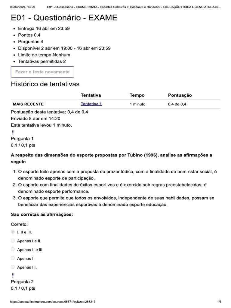 Exercicio 1 | PDF