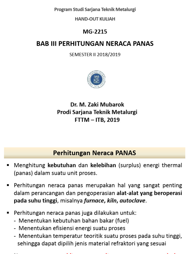 BAB III - Neraca Panas - 2020 | PDF