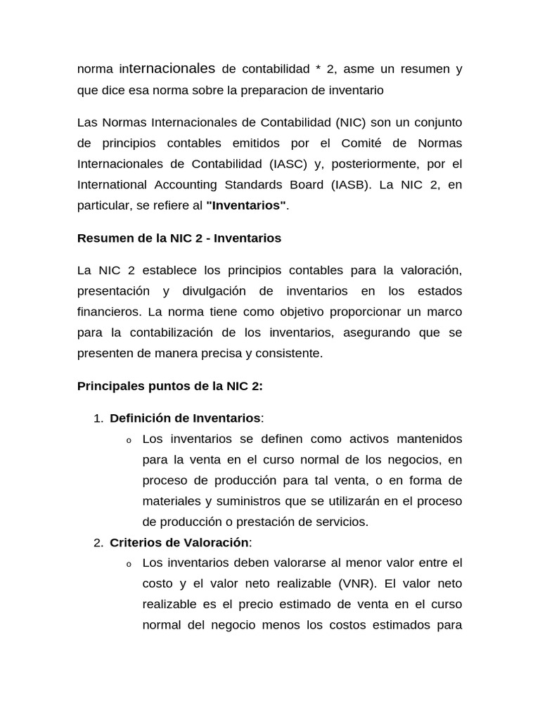norma internacionales de contabilidad para exposicion | PDF | normas internacionales de ...
