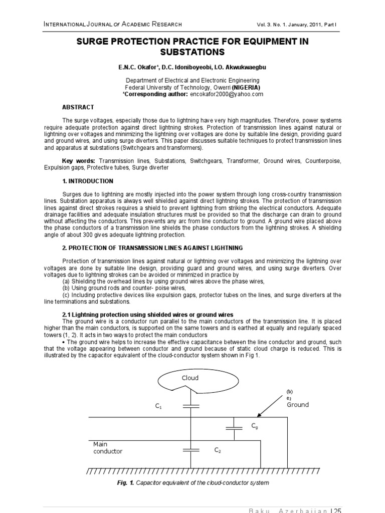 Lightning Protection Inside Switchyard (1-4) | PDF | Capacitor ...