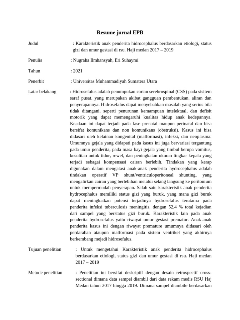 Resume Jurnal EPB | PDF | Sains & Matematika