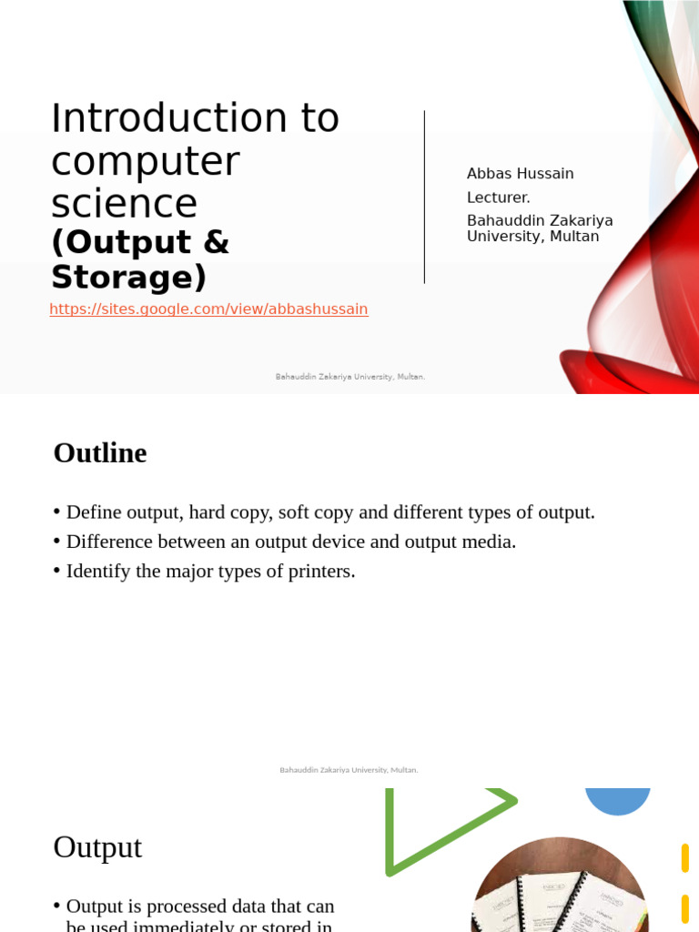 03-Introduction To Computer | PDF | Video | Input/Output
