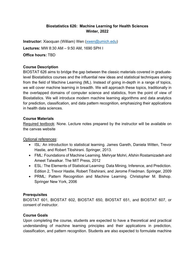 BIOSTAT626 | PDF | Epidemiology | Statistics