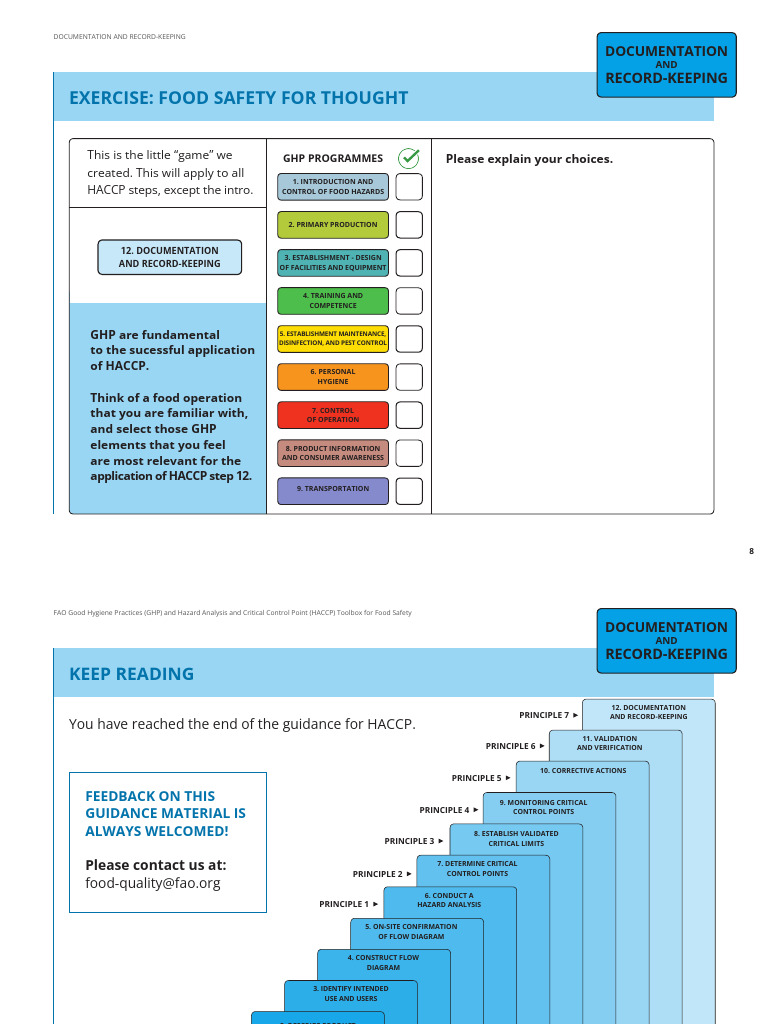 Diagrama Resumen HACCP FAO | PDF | Hazard Analysis And Critical Control ...