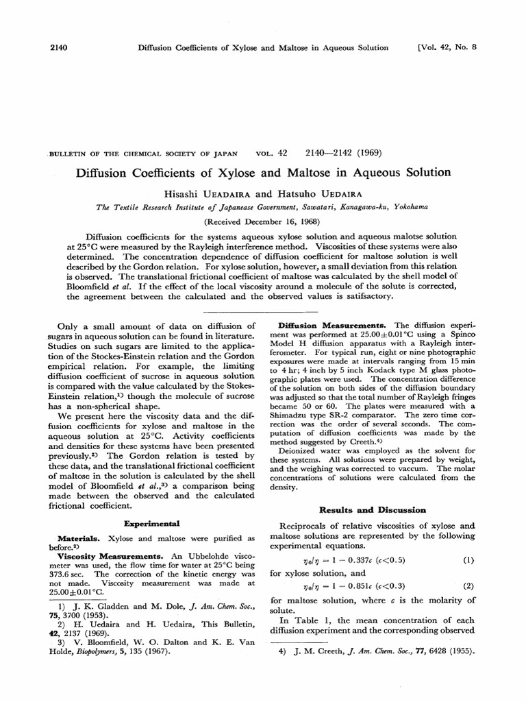 xilosa | PDF | Viscosity | Diffusion
