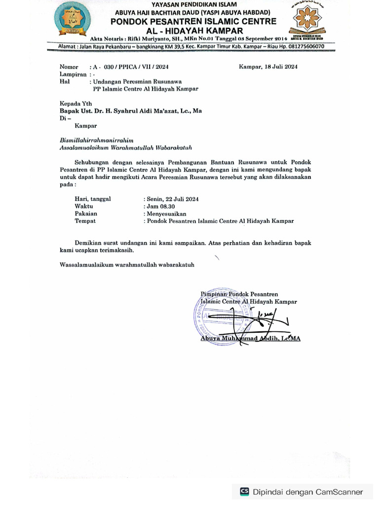 Undangan Rusun Syahrul Aidi | PDF