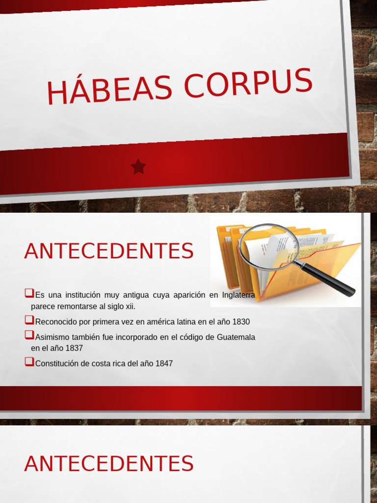 Historia y Tipos de Hábeas Corpus | PDF | Habeas corpus | Derecho ...