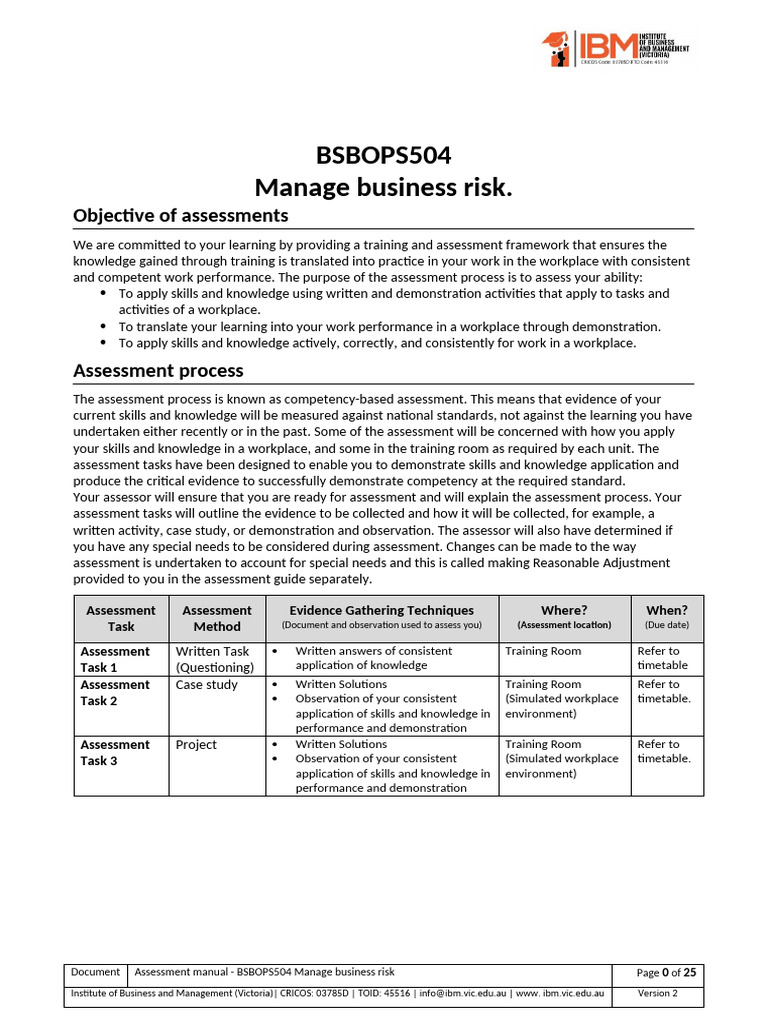 504 | PDF | Educational Assessment | Risk