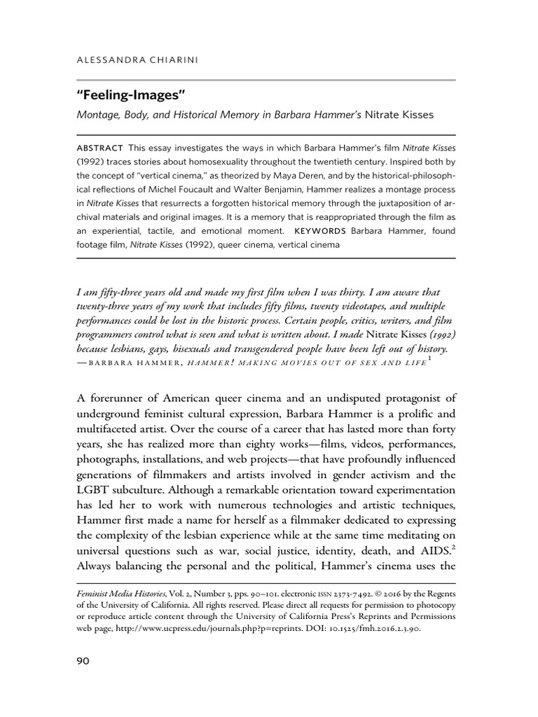 Feeling Images Montage Body and Histori | PDF | Thought | Lesbian