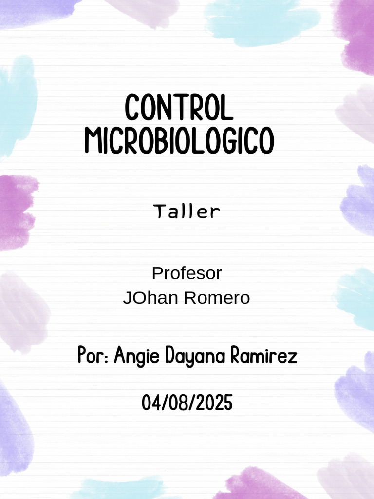 Taller Control Microbiologico | PDF | Residuos | Microorganismo