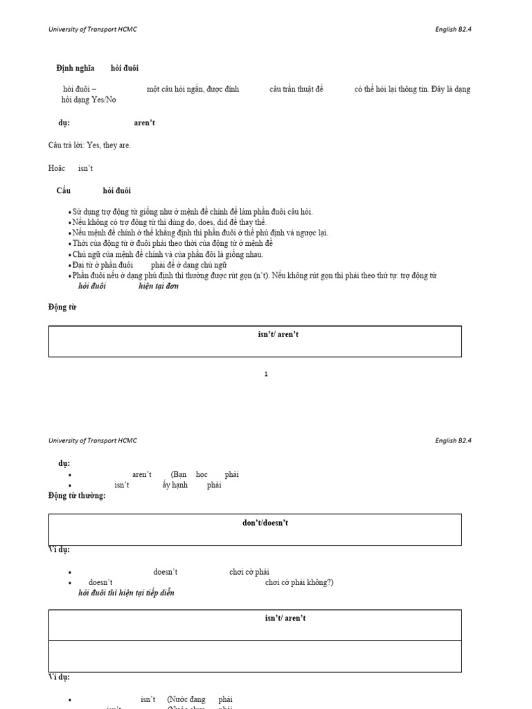 Unit 1 - Tag Questions | PDF