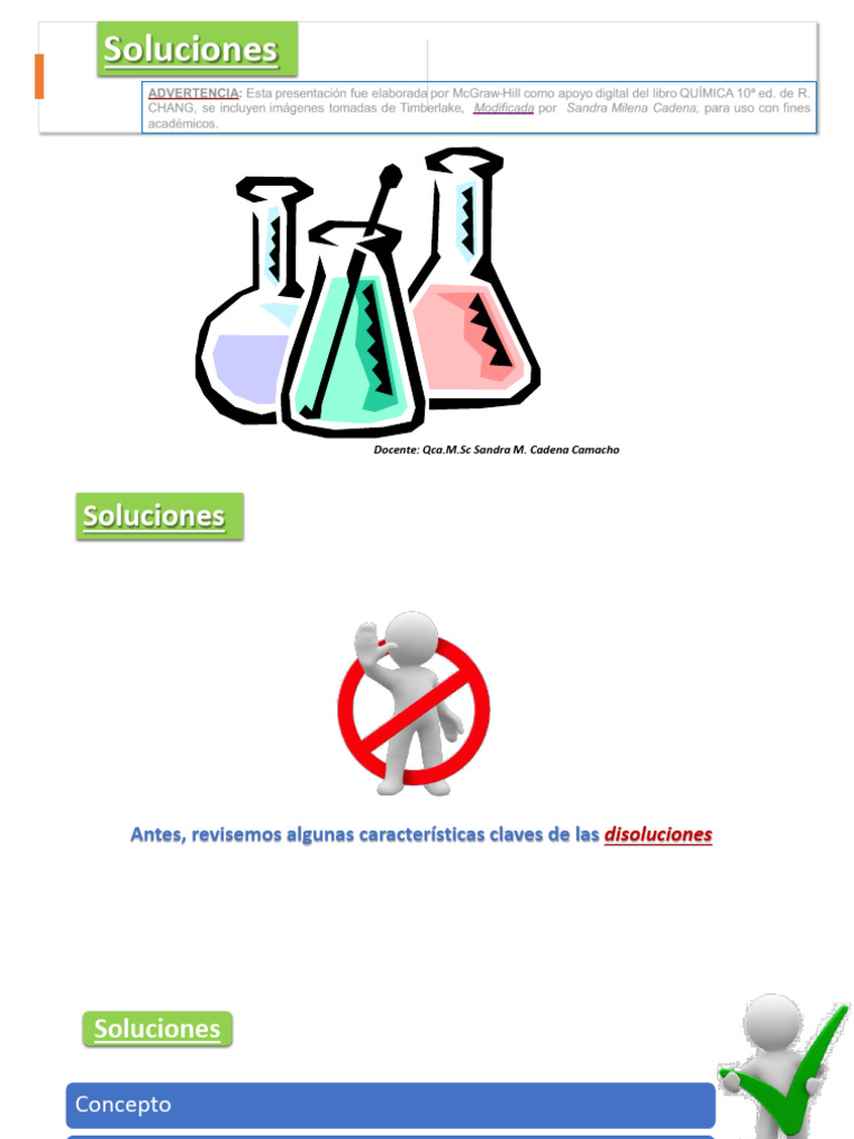 Soluciones | PDF | Solubilidad | Concentración