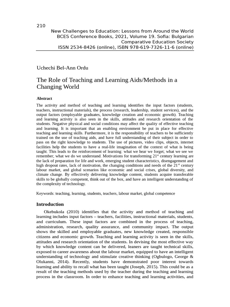 Teaching Aids | PDF | Learning | Teachers