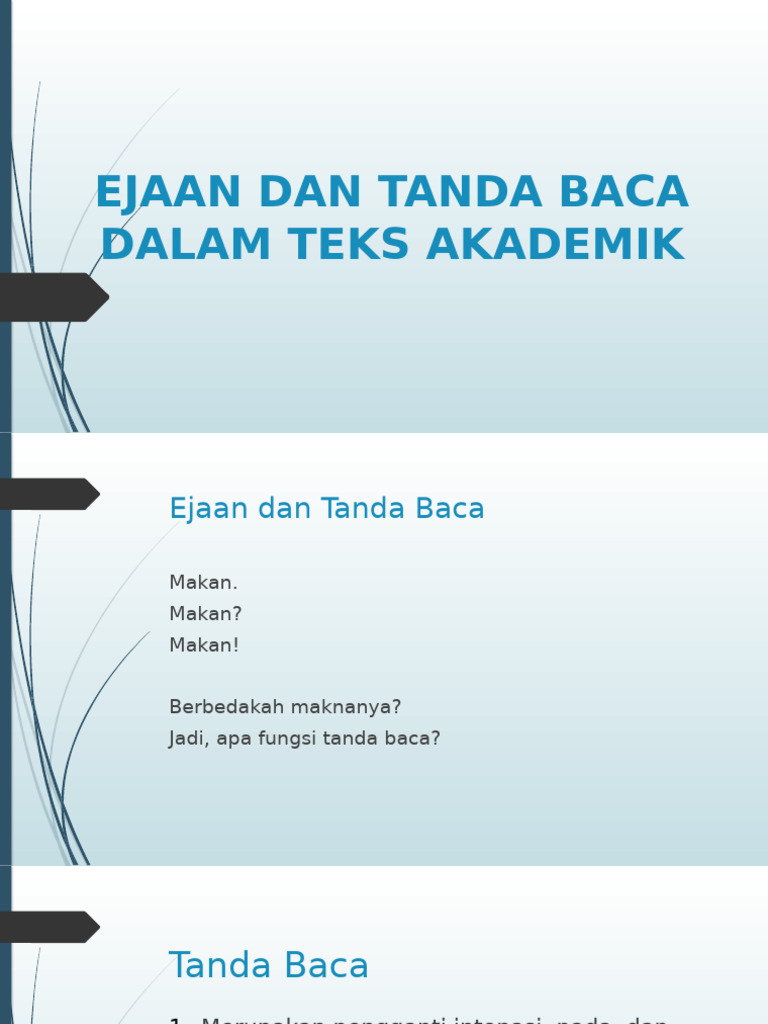 Ejaan Dan Tanda Baca Dalam Teks Akademik | PDF